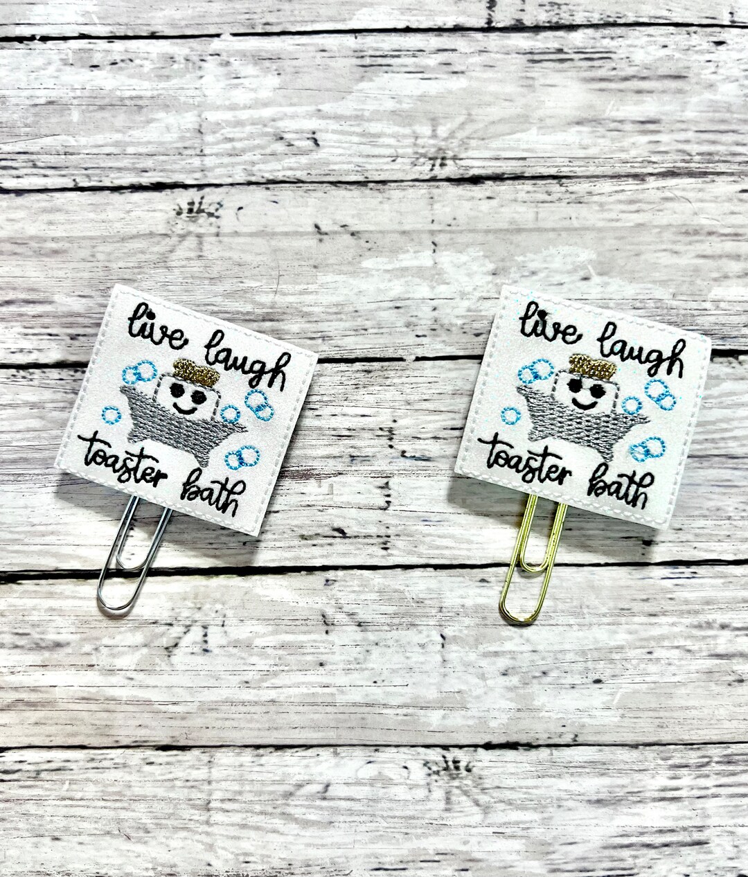 Live Laugh Toaster Bath Feltie, Dark Humor Bookmark, Glitter Feltie ...