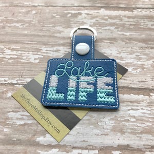 Lake Life Keychain Lake Life Nautical Snap Tab FOB Key Chain - Etsy