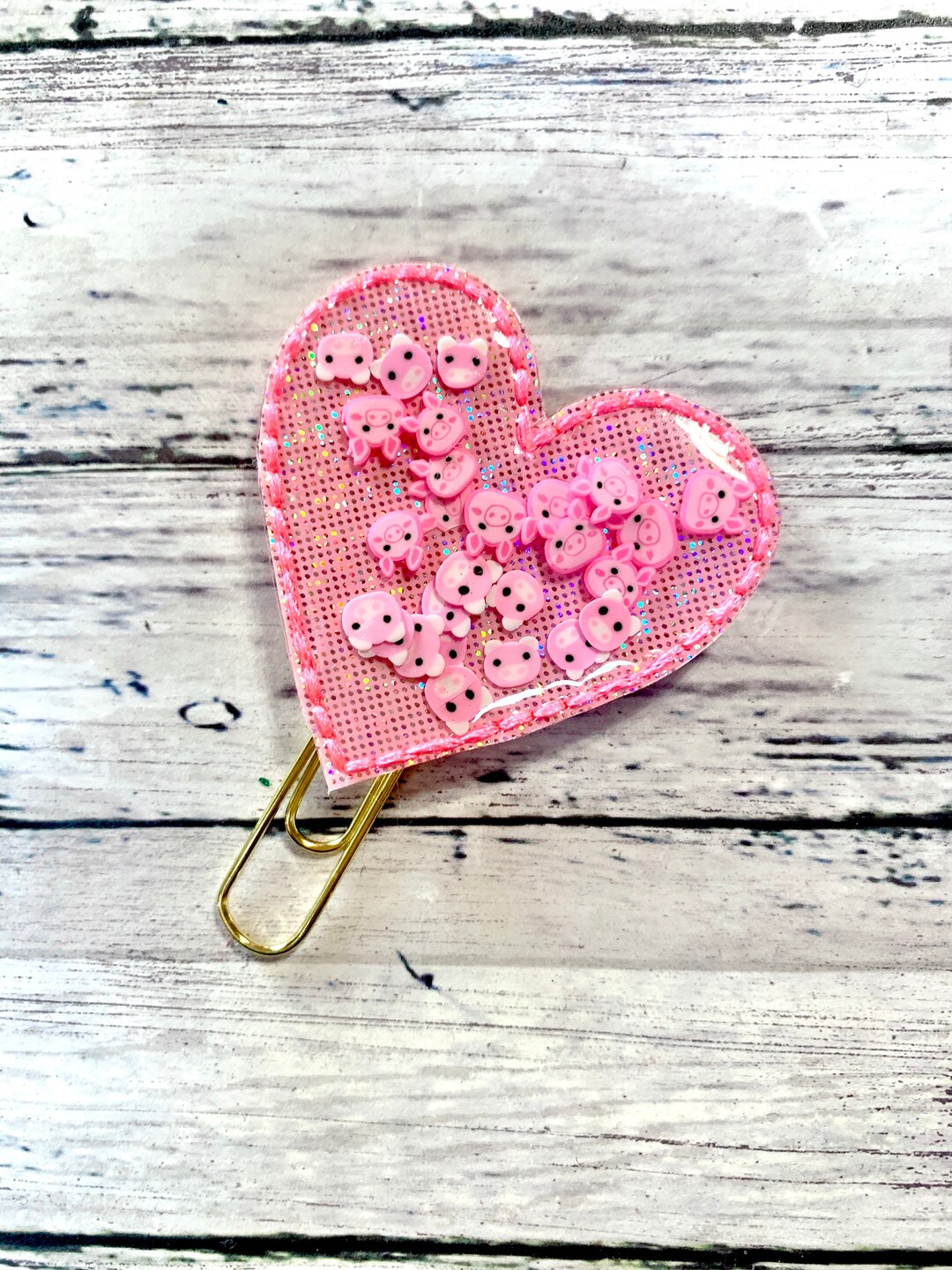 Pig Planner Clip, Piggy Feltie Clip, Pig Bookmark Teacher Paperclip ...