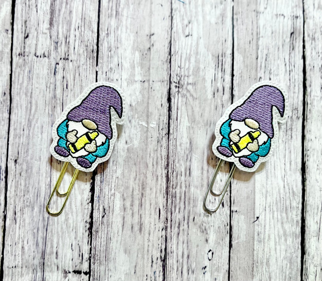 School Gnome Feltie Clip, Back to School Clip, Glitter Feltie Clip ...