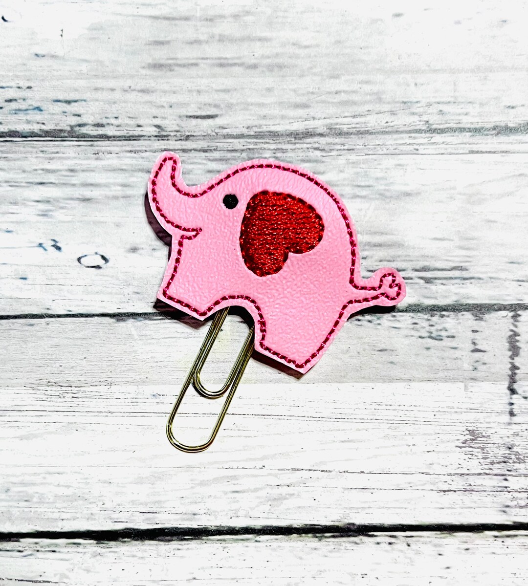 Pink Elephant Bookmark, Vinyl Planner Paperclip, Bookmark Feltie Clip ...