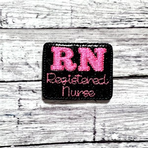RN Badge Reel, Black and Hot Pink Nurse Badge Holder, Nurse Week Gift ...