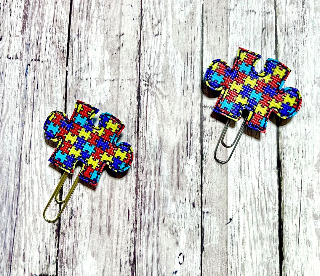 Autism Awareness Feltie Planner Paperclip Bookmark, Autism Bookmark ...