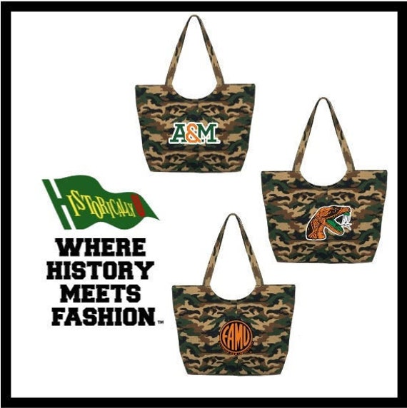 FAMU... Canvas Camo Tote Bag... for Officially Licensed HBCU | Etsy