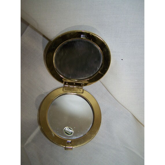 Vintage Compact Victorian Mirror Germany Round - Gem