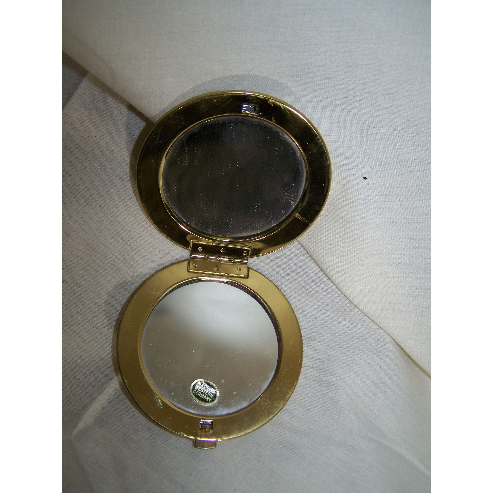 Vintage Compact Victorian Mirror Germany Round - Etsy