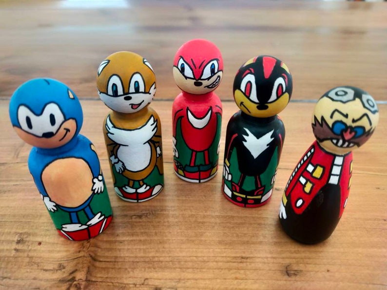 Sonic the Hedgehog Peg Dolls Early Years Teacher Classroom - Etsy Ireland