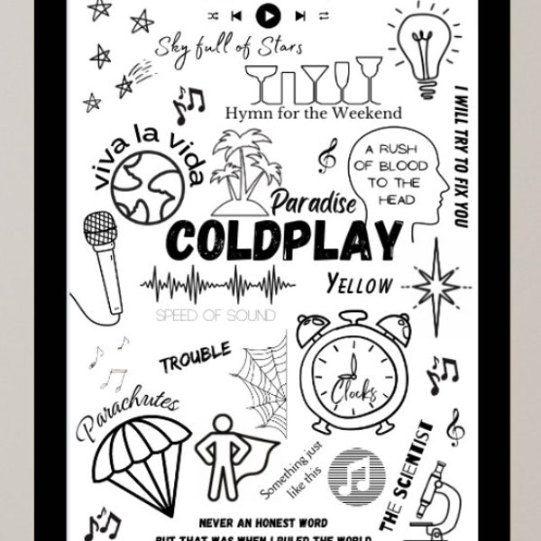 Coldplay Lyrics - Etsy