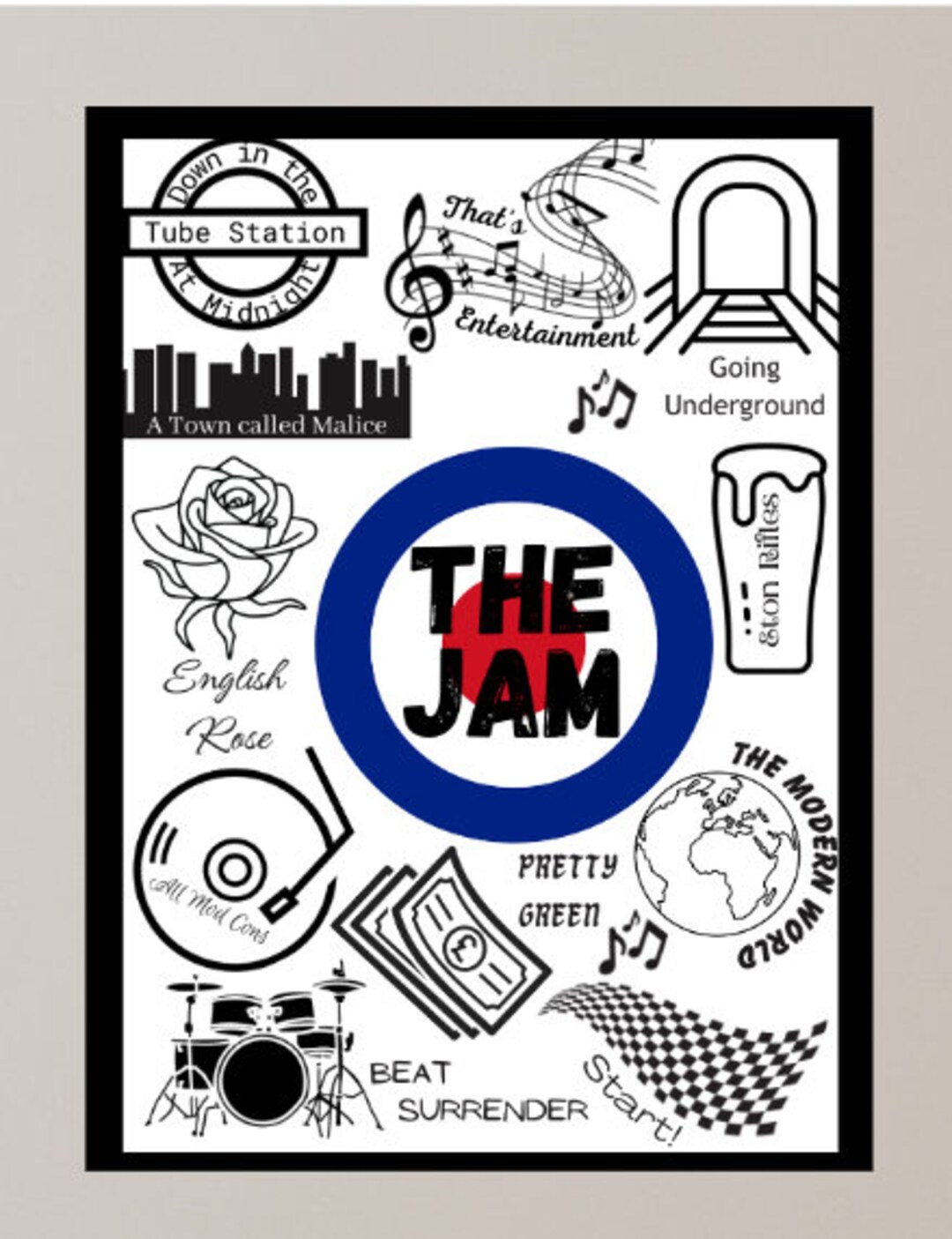 Digital Download Print Poster the Jam Music Gift Songs Lyrics - Etsy