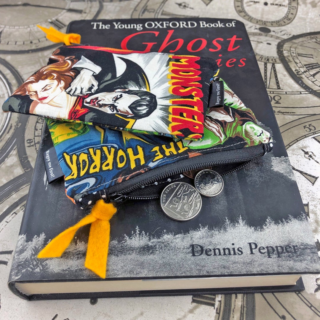 Horror Novel Fabric Coin Purse, Dracula & Frankenstein, Gothic Gift - Etsy