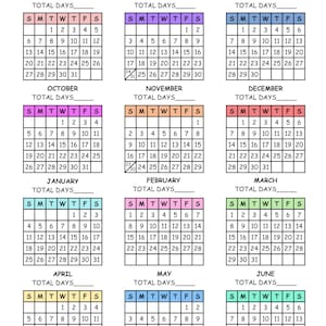 Attendance Record, Homeschool Attendance Sheet, Teacher Log, Printable ...