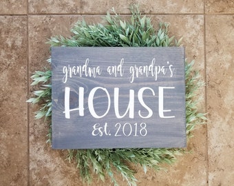 Wood house sign | Etsy