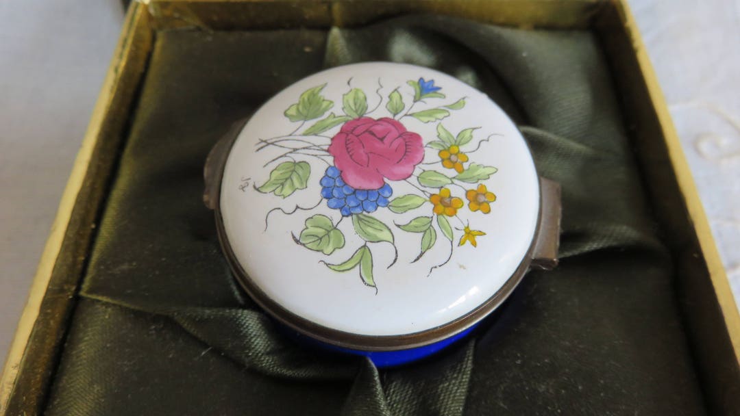 Crummies Enamel Hand Painted Pill Box/crummies and Company England ...