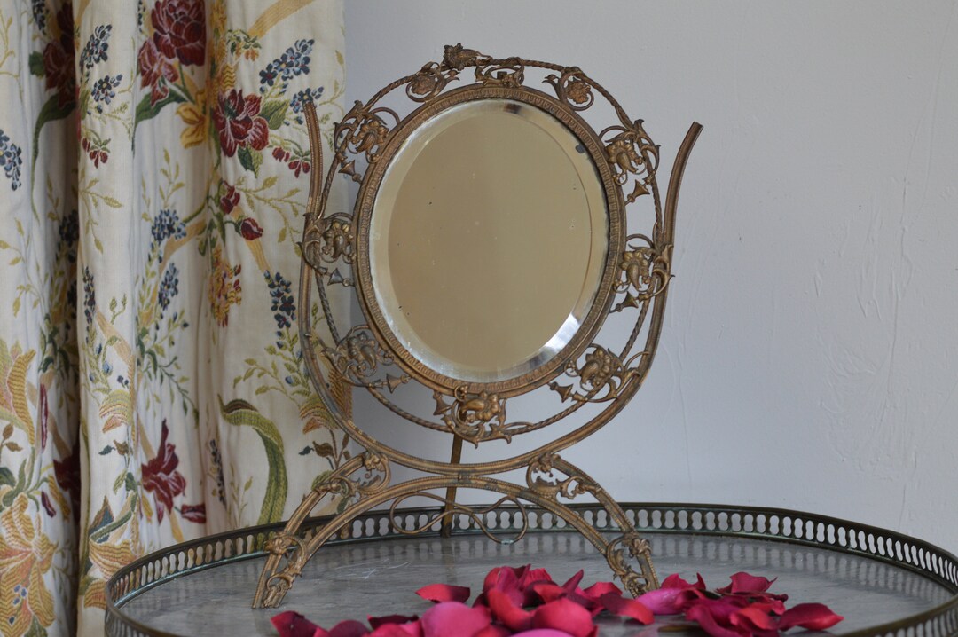 French Dressing Table Mirror/metal Decorative Mirror/beveled Glass ...
