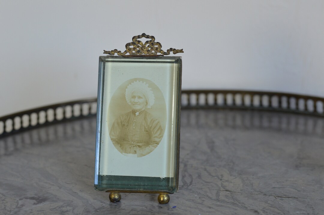Small French Photo Frame/glass Picture Frame/ormolu Frame/ Beveled ...