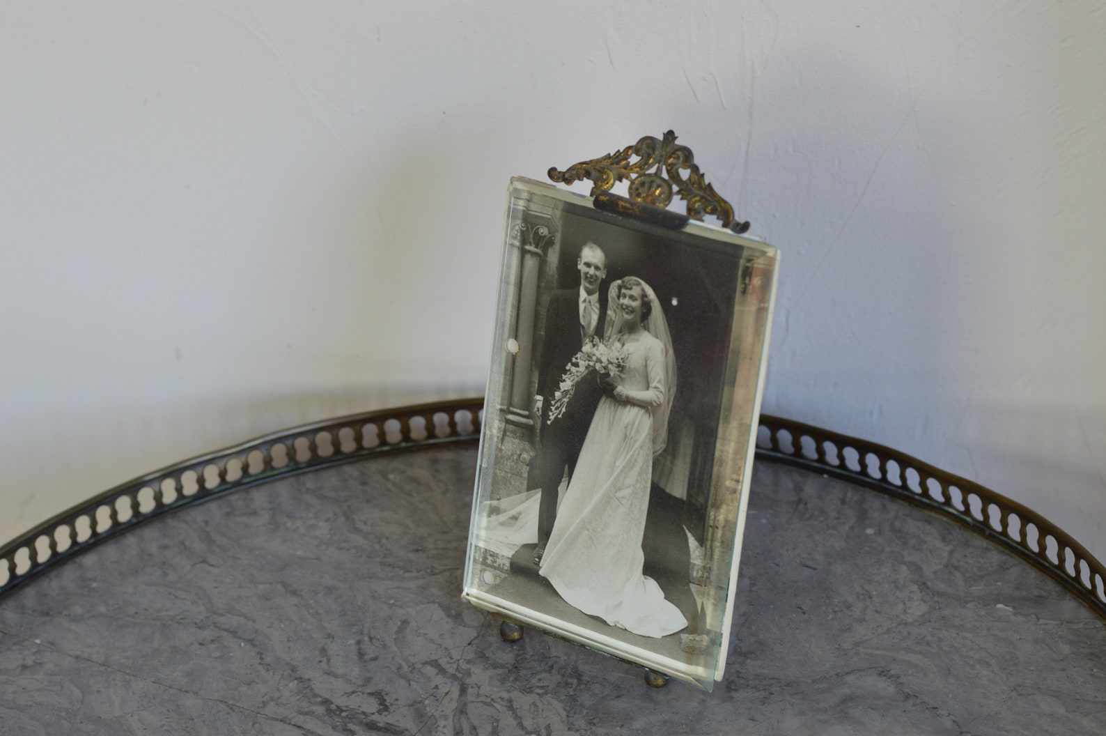 French Photo Frame1/glass Picture Frame/ormolu Frame/ Beveled Glass ...