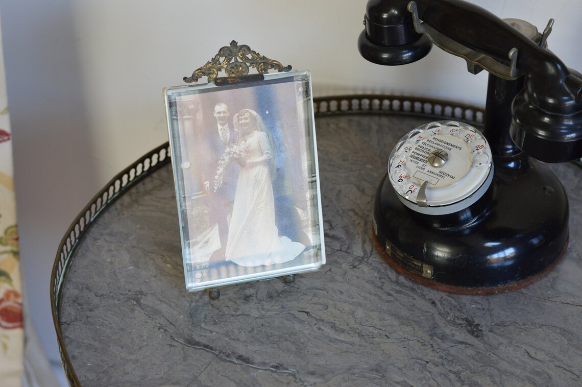 French Photo Frame1/glass Picture Frame/ormolu Frame/ Beveled Glass ...