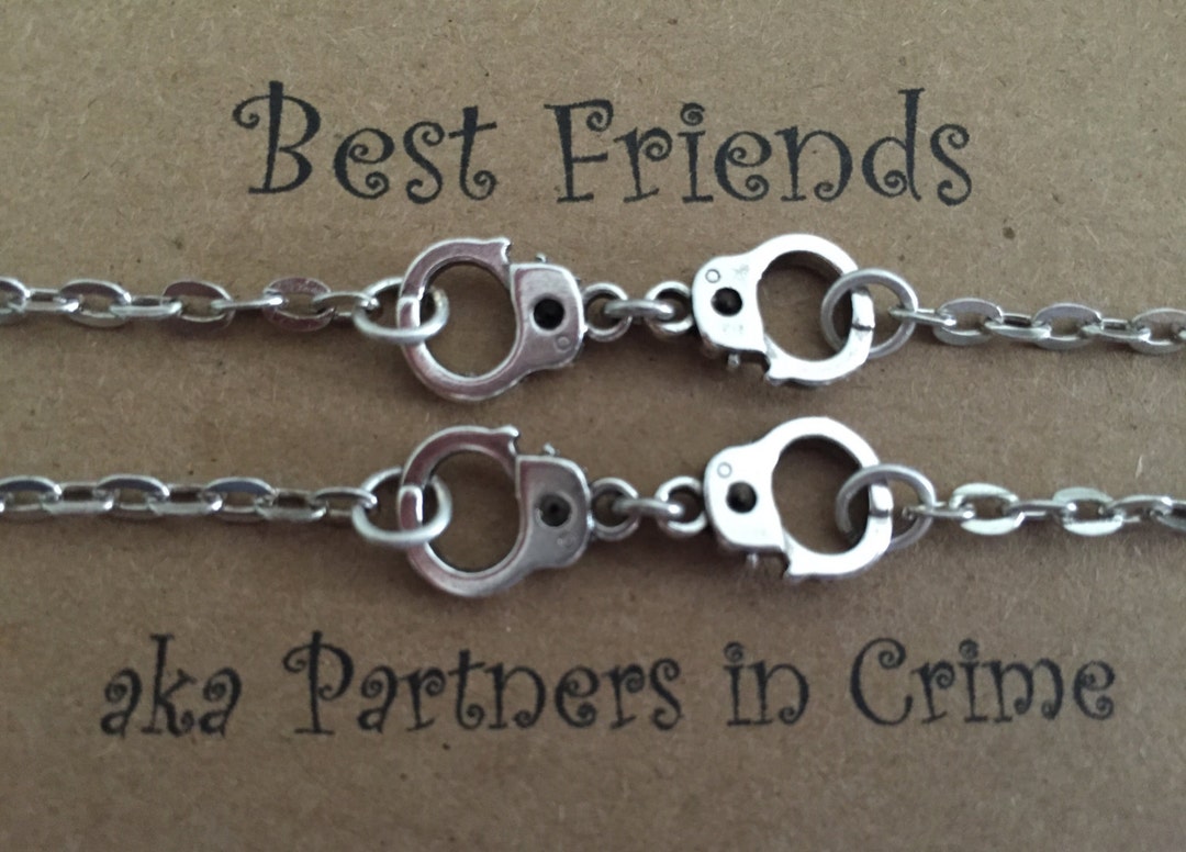 Best Friends Aka Partners in Crime Bracelet Set - Etsy