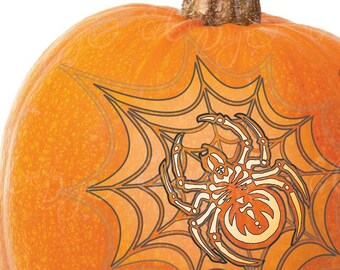 Spider Web Printable Stencil Halloween Pumpkin Carving | Etsy