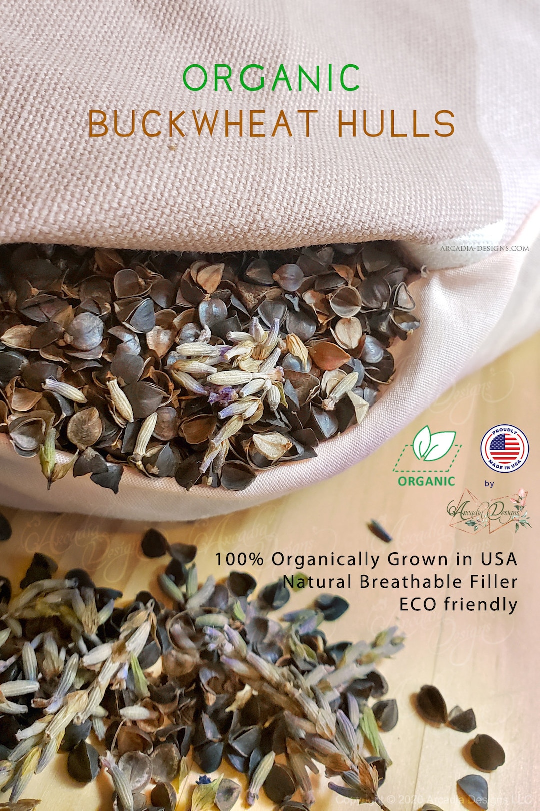 Organic Buckwheat Hulls, Premium Grade | Natural Chemical Free Filling ...