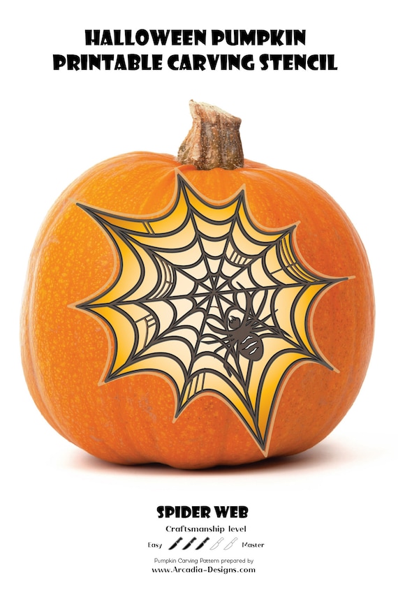 Spiderman Spider Pumpkin Stencil