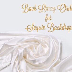 Back Lining MADE TO ORDER for Sequin Backdrop Option - Etsy