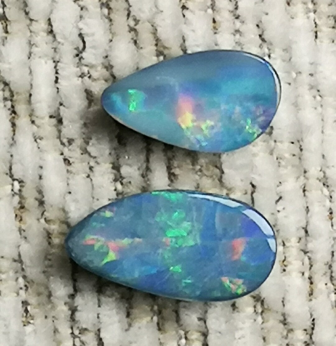 Two Nicely Coloured Freeform Shape Doublet Opals - Etsy