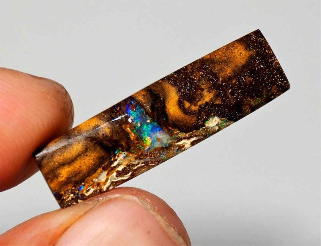 A Nicely Coloured Oblong Shape Boulder Opal From Koroit - Etsy UK