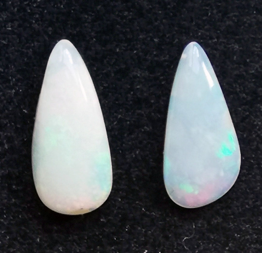 Two Nicely Coloured Freeform Shape Australian Solid Opals - Etsy