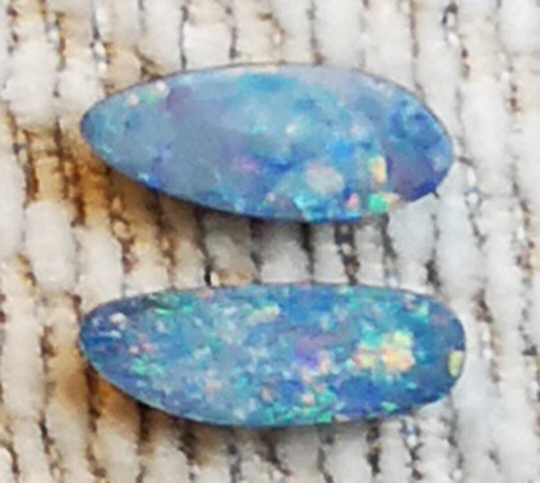 Two Nicely Coloured Freeform Shape Doublet Opals - Etsy