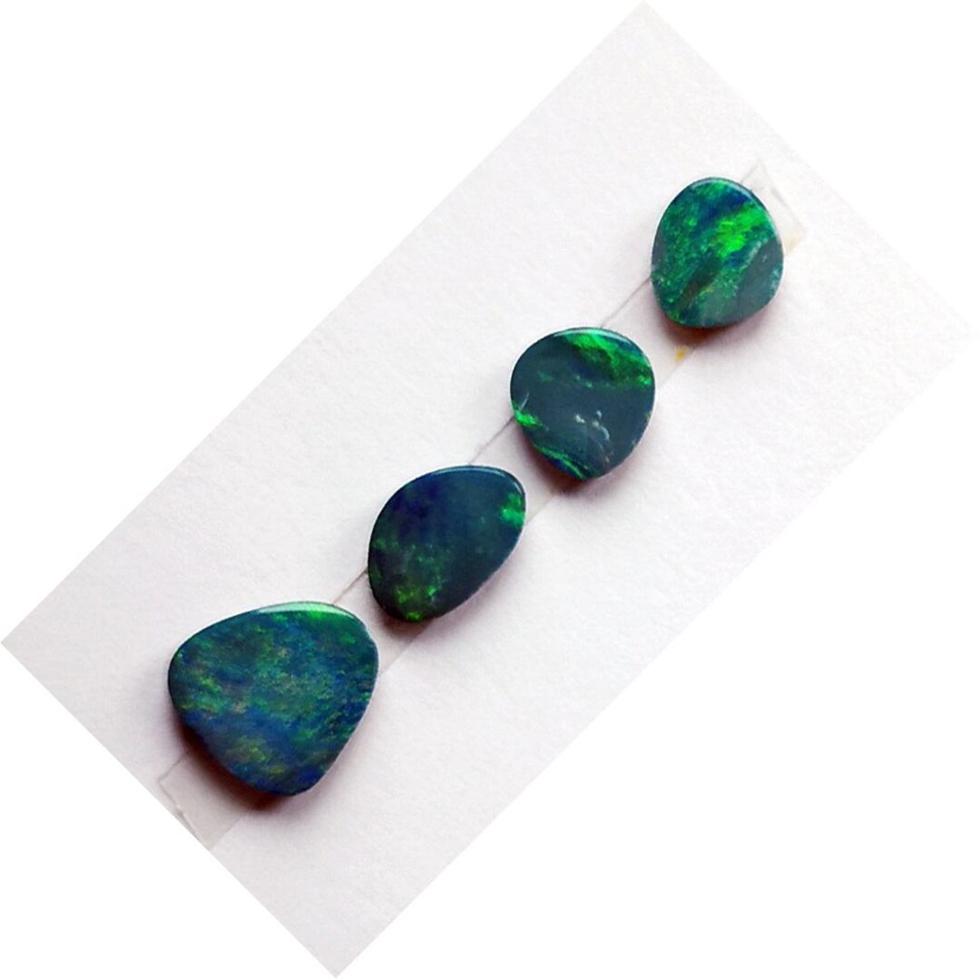A Parcel of Four Freeform Shape Australian Doublet Opals - Etsy
