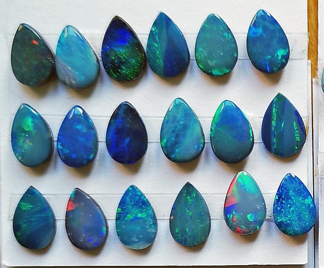 Good Colour Drop Shape Doublet Opals From South Australia - Etsy