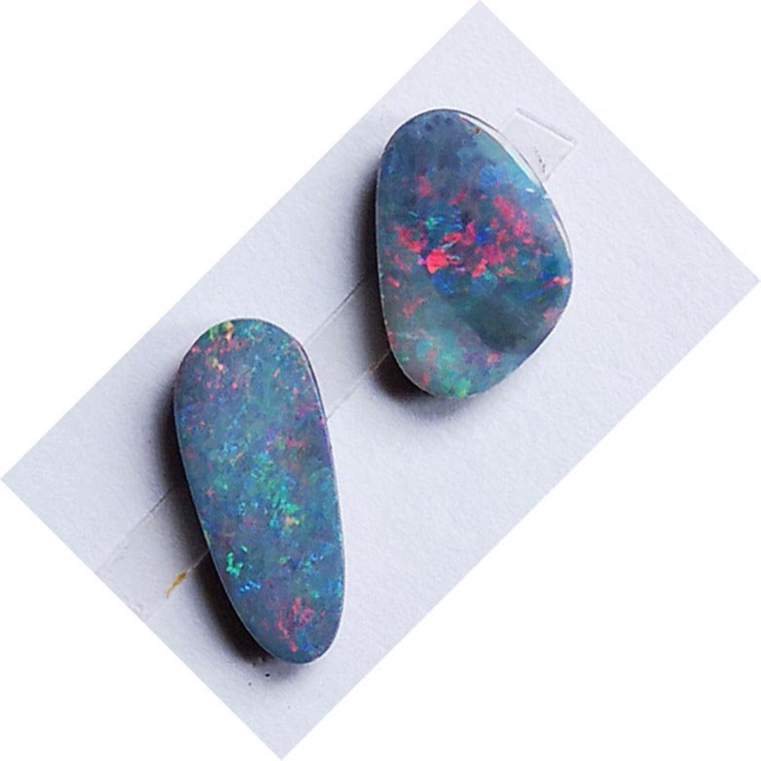Two Nicely Coloured Freeform Shape Doublet Opals - Etsy