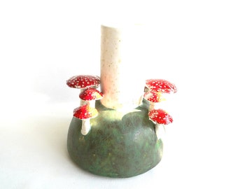 Ceramic Dish With Toadstool Decoration - Toadstools - Mushroom Pottery ...