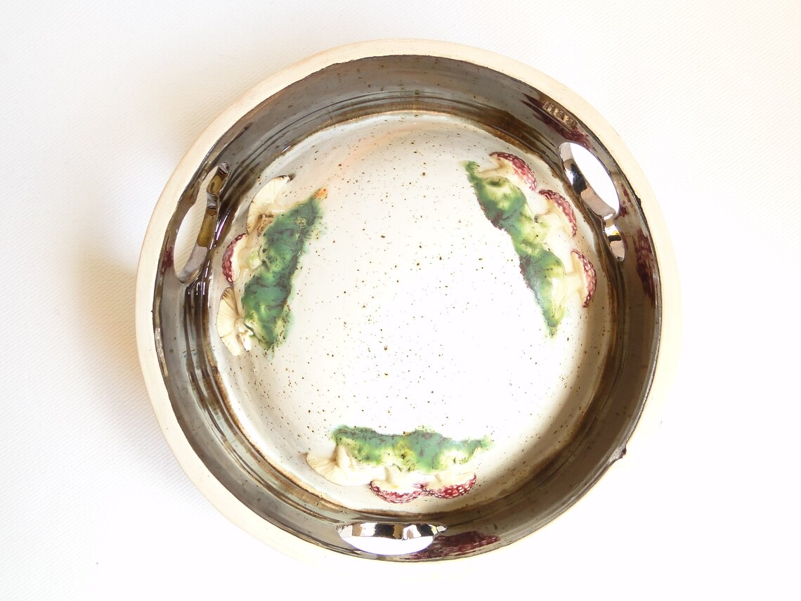 Hand Thrown Ceramic Bowl, Toadstool Decoration, Studio Pottery - Etsy