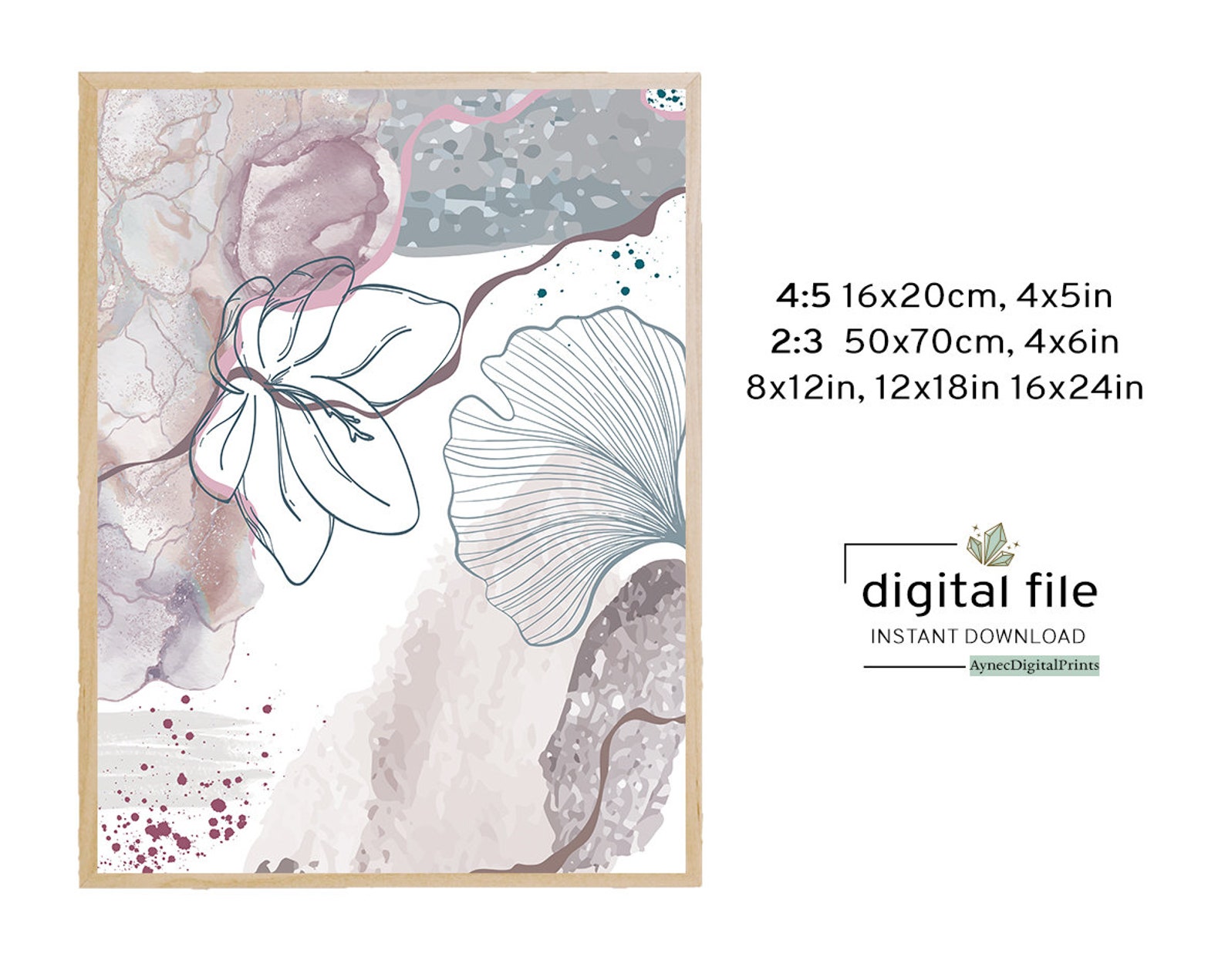 Printable Color Wall Art - Living Room Wall Decor - Digital Download - Etsy