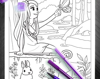 Druid Coloring Page - Etsy