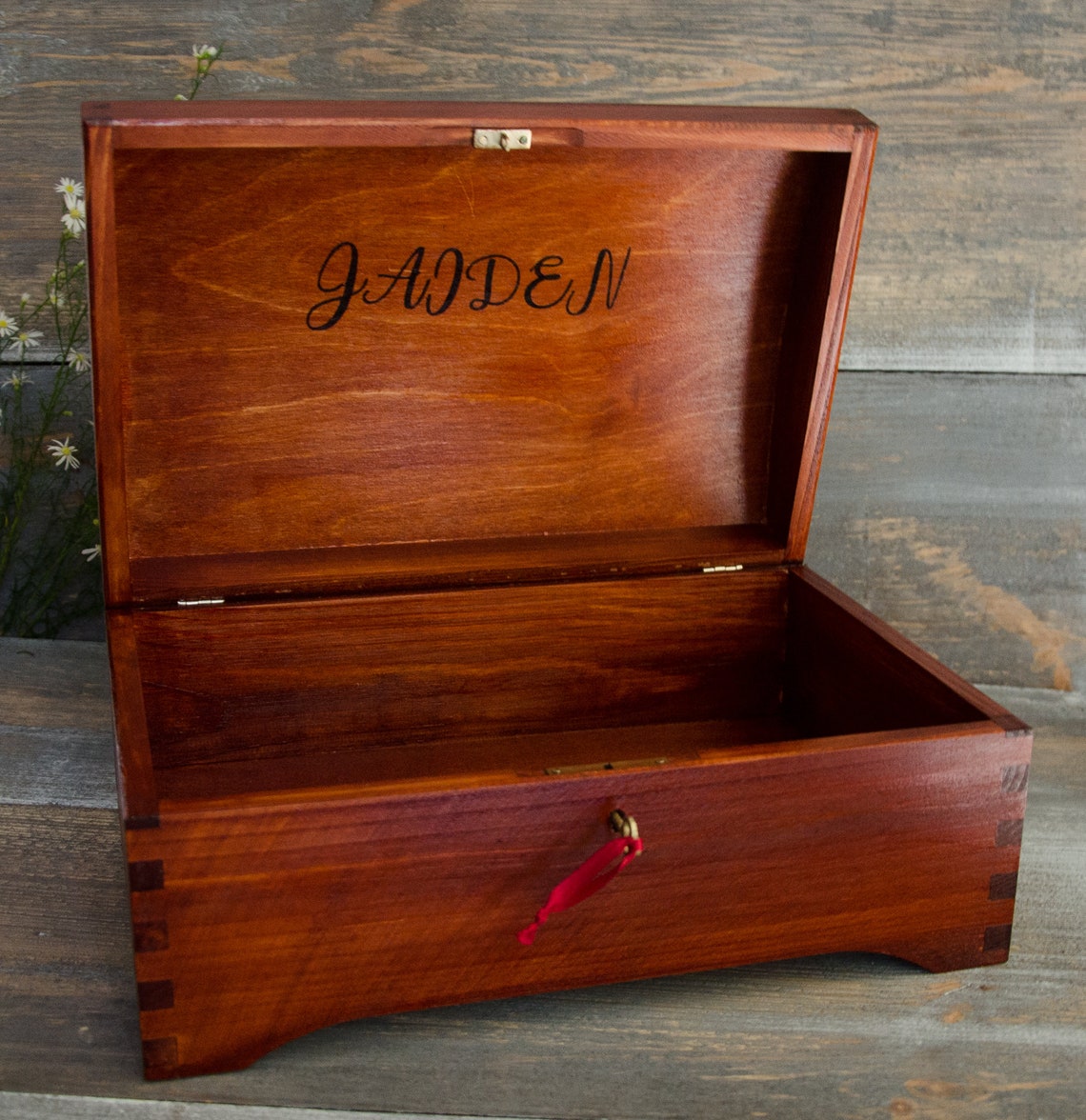Wooden Box With Key Lockwith Your Textgift Ideasnatural - Etsy