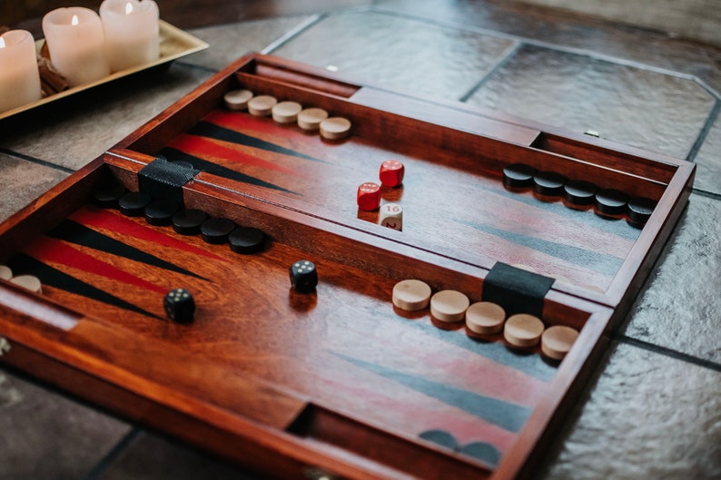 Big Wooden Backgammon, Hand Made From Natural Wood, Personalisation ...