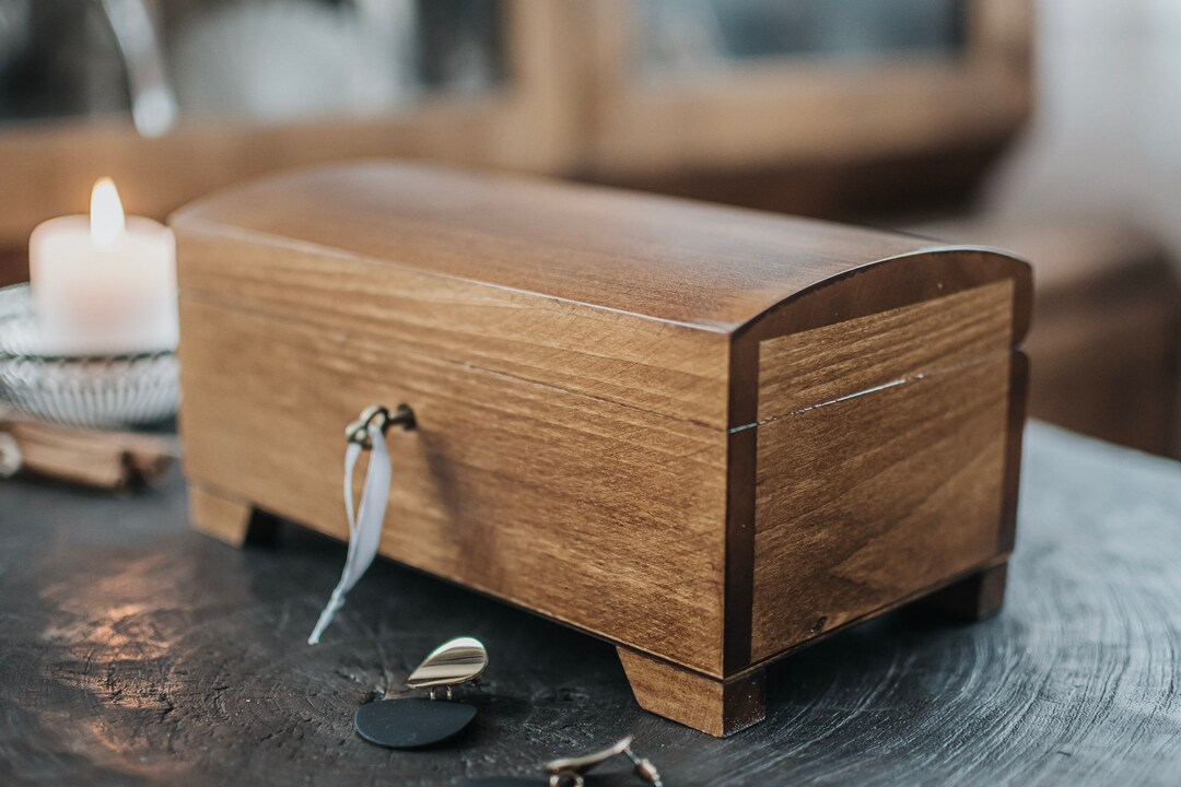 Brown Wooden Box Closed With YOUR Text,with Key,natural Wood,lockable ...