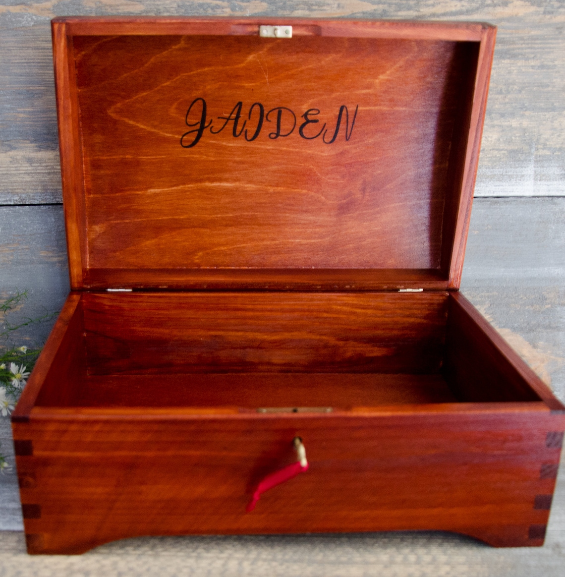 Wooden Box With Key Lockwith Your Textgift Ideasnatural - Etsy