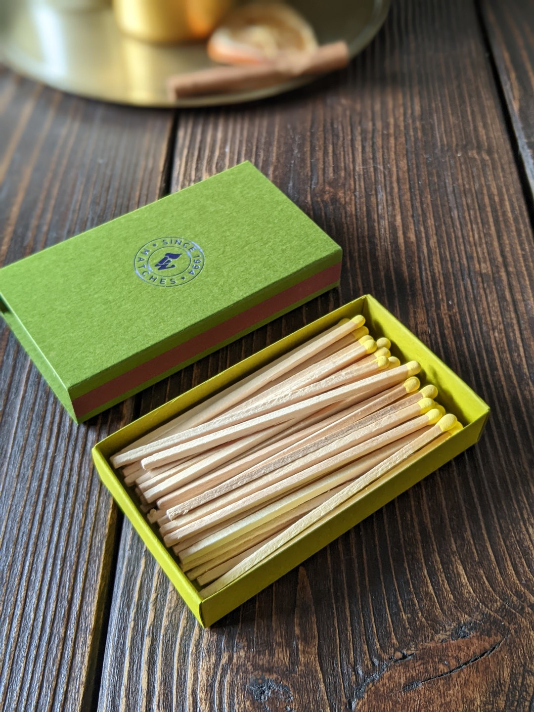Set of 2 Boxes, the Long Green Matches, Decorative Box, Matchsticks ...