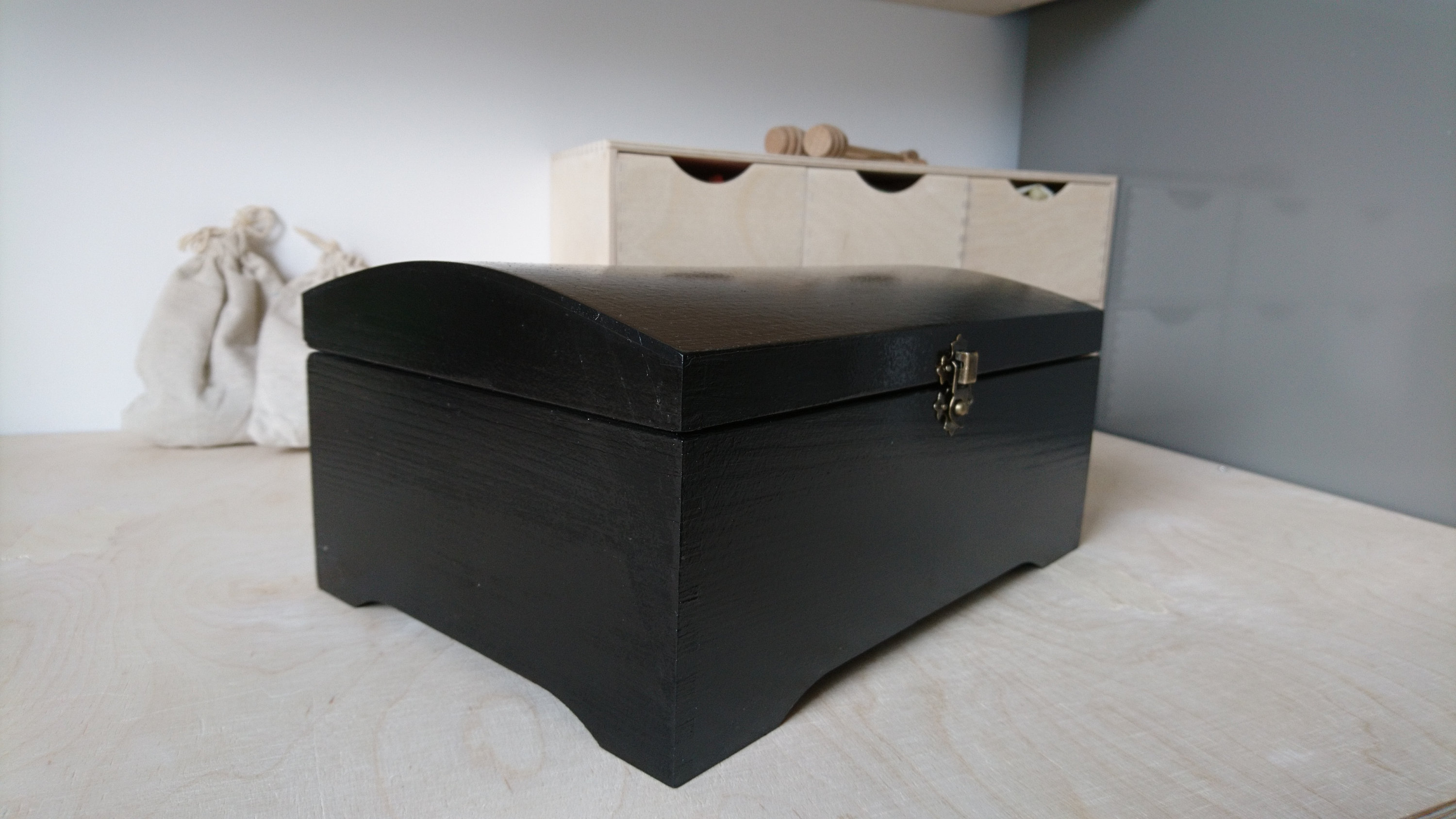 Black wooden box with lock jewelry boxring boxgift ideas | Etsy