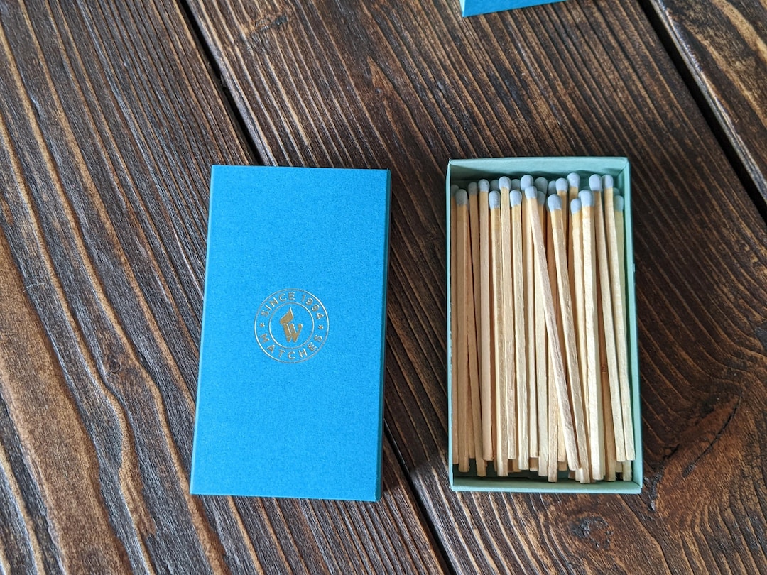 Set of 2 Boxes, the Long Blue Matches, Decorative Box, Matchsticks ...