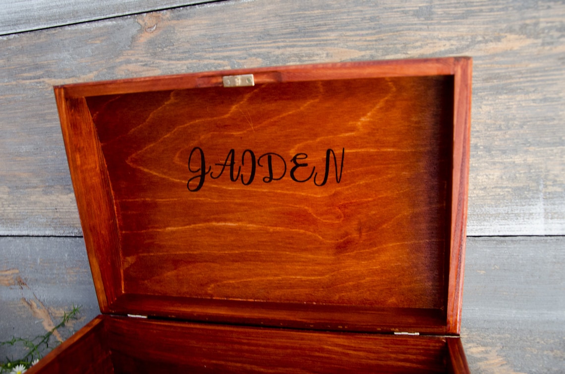 Wooden Box With Key Lockwith Your Textgift Ideasnatural - Etsy