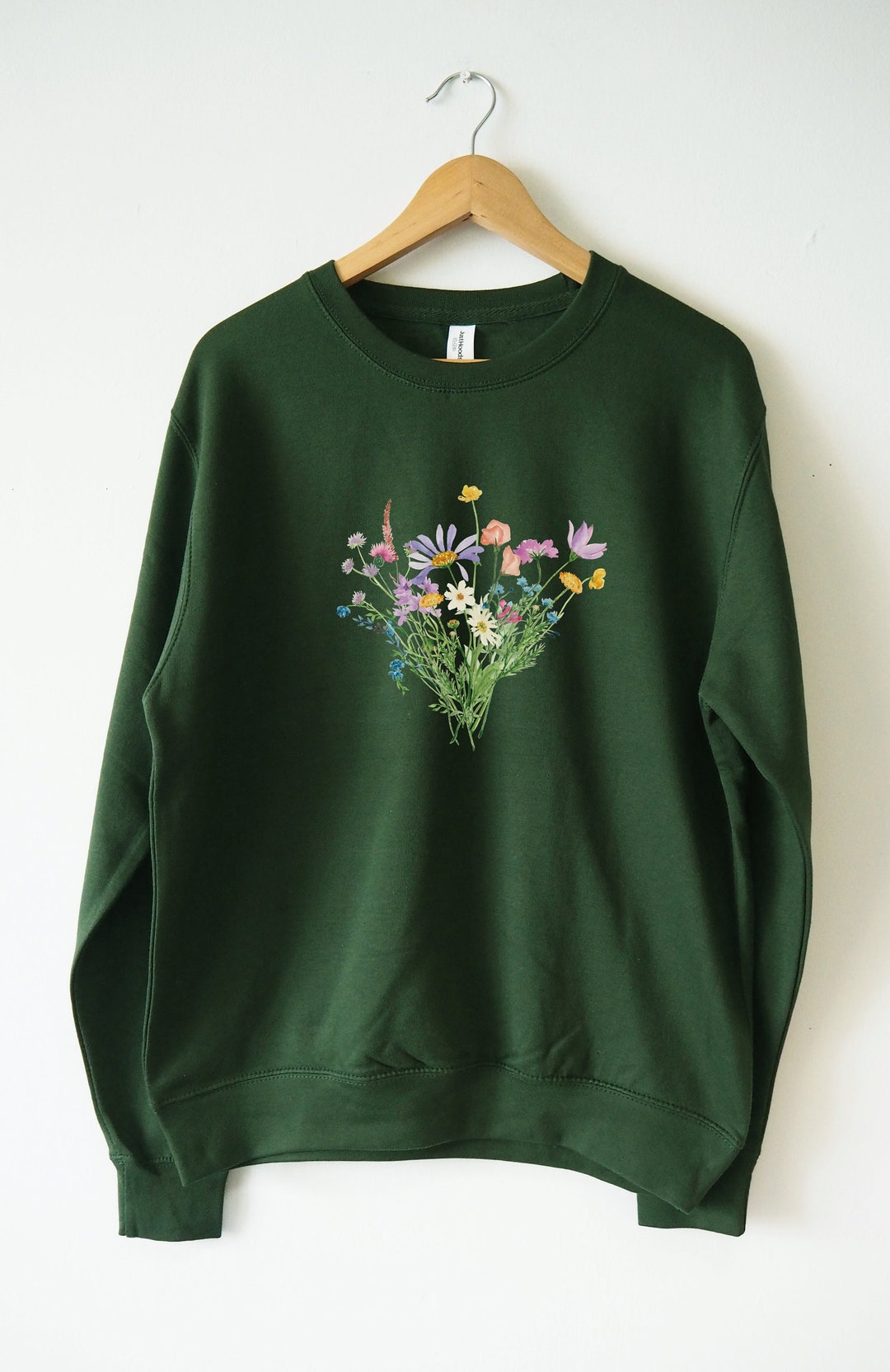 Vintage Wildflowers Sweatshirt, Flower Sweatshirt Cottage Core ...