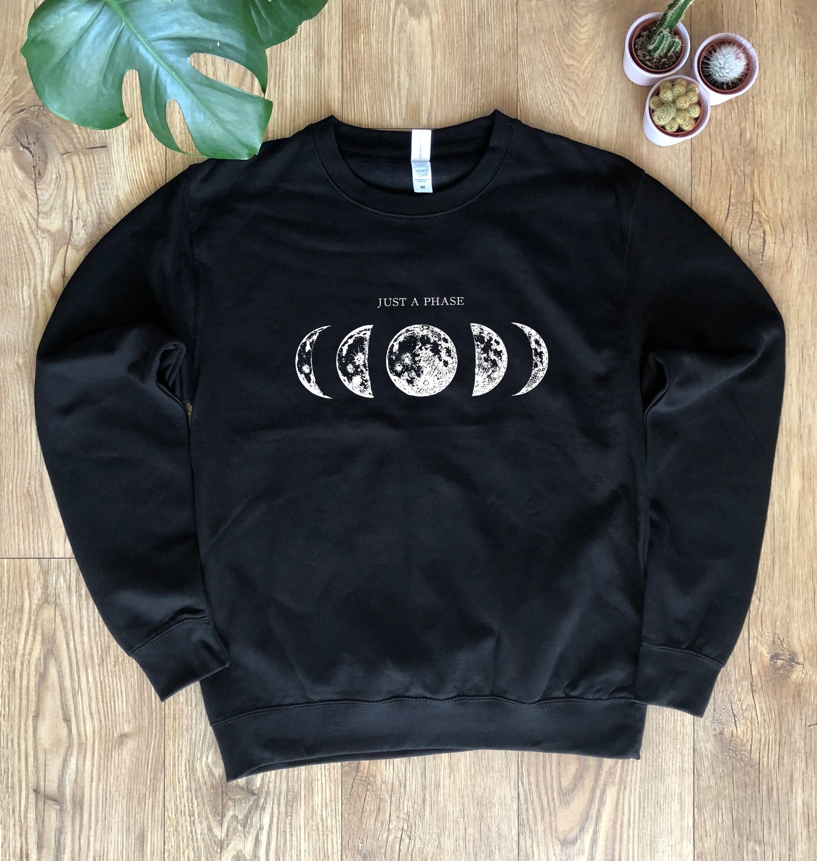 Moon Sweatshirt Just a Phase Moon Phases Sweatshirt Moon - Etsy UK