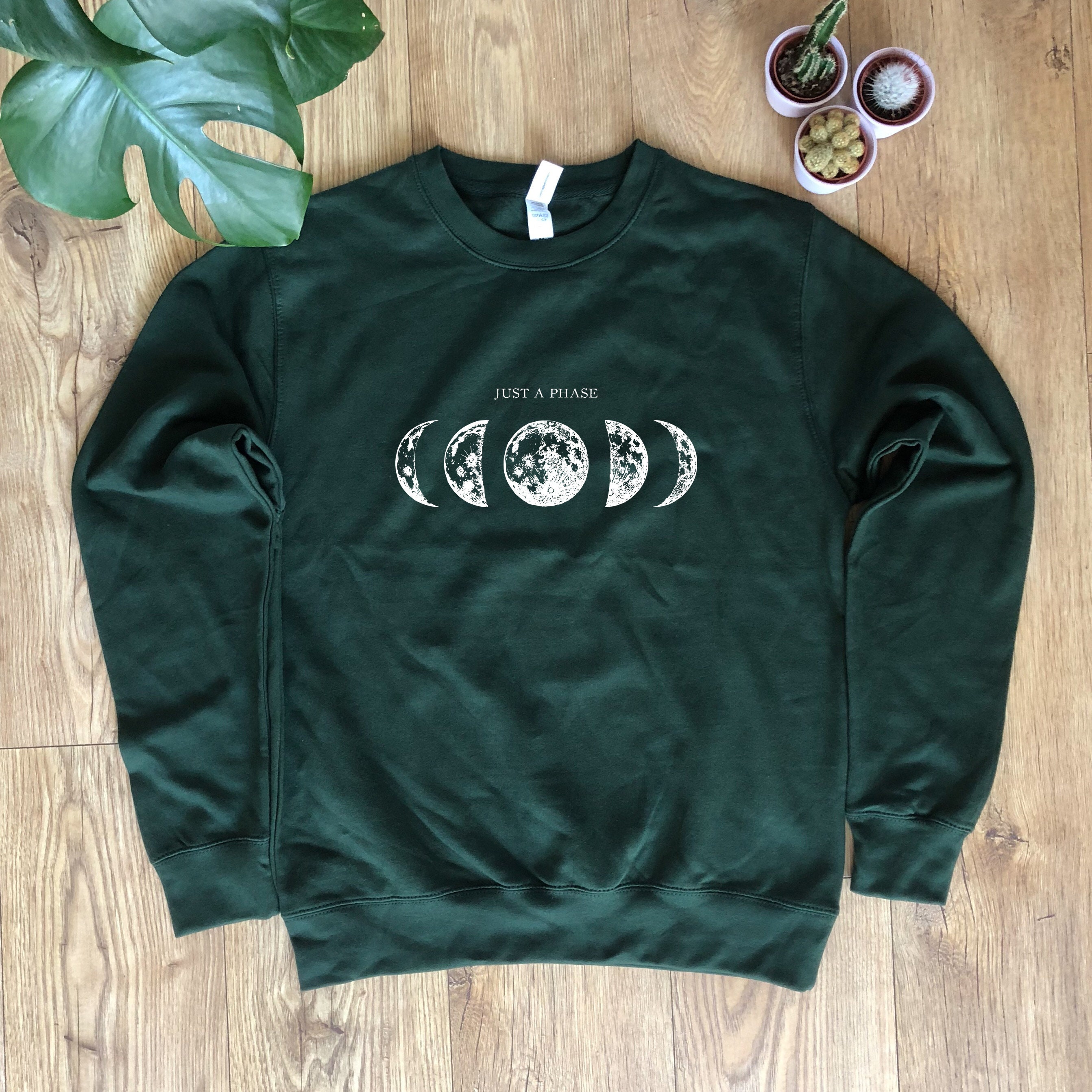 Moon Sweatshirt Just a Phase Moon Phases Sweatshirt Moon Sweater Unisex ...