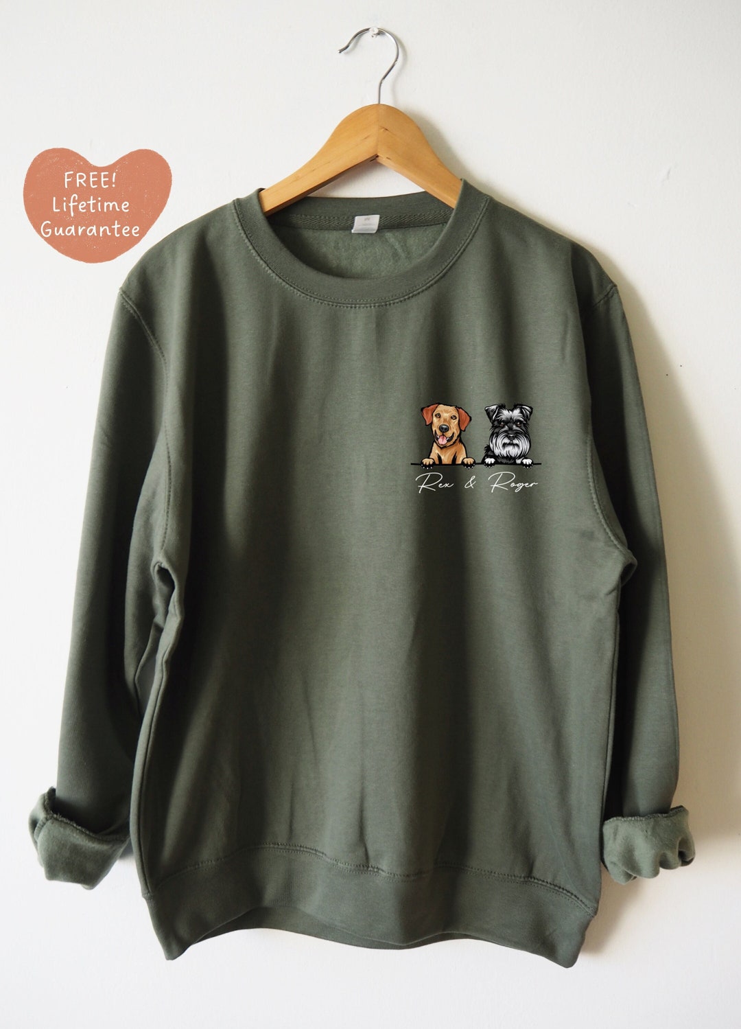 Custom Dog Sweatshirt *lifetime Print Guarantee* Personalized Dog ...