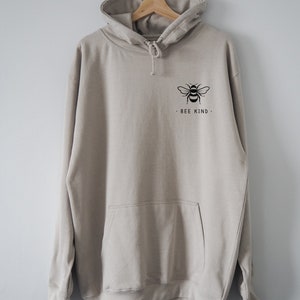 BEE KIND Hoodie Hooded Sweater Sweatshirt, Save the Bees Hoodie, Eco ...